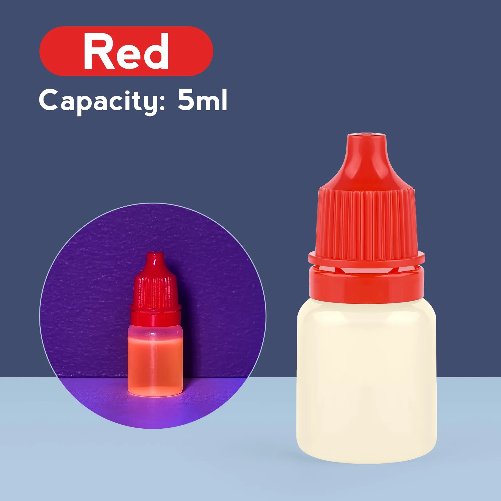 Фоточувствительный штамп-вспышка с УФ-чернилами Красный, 5ml--01