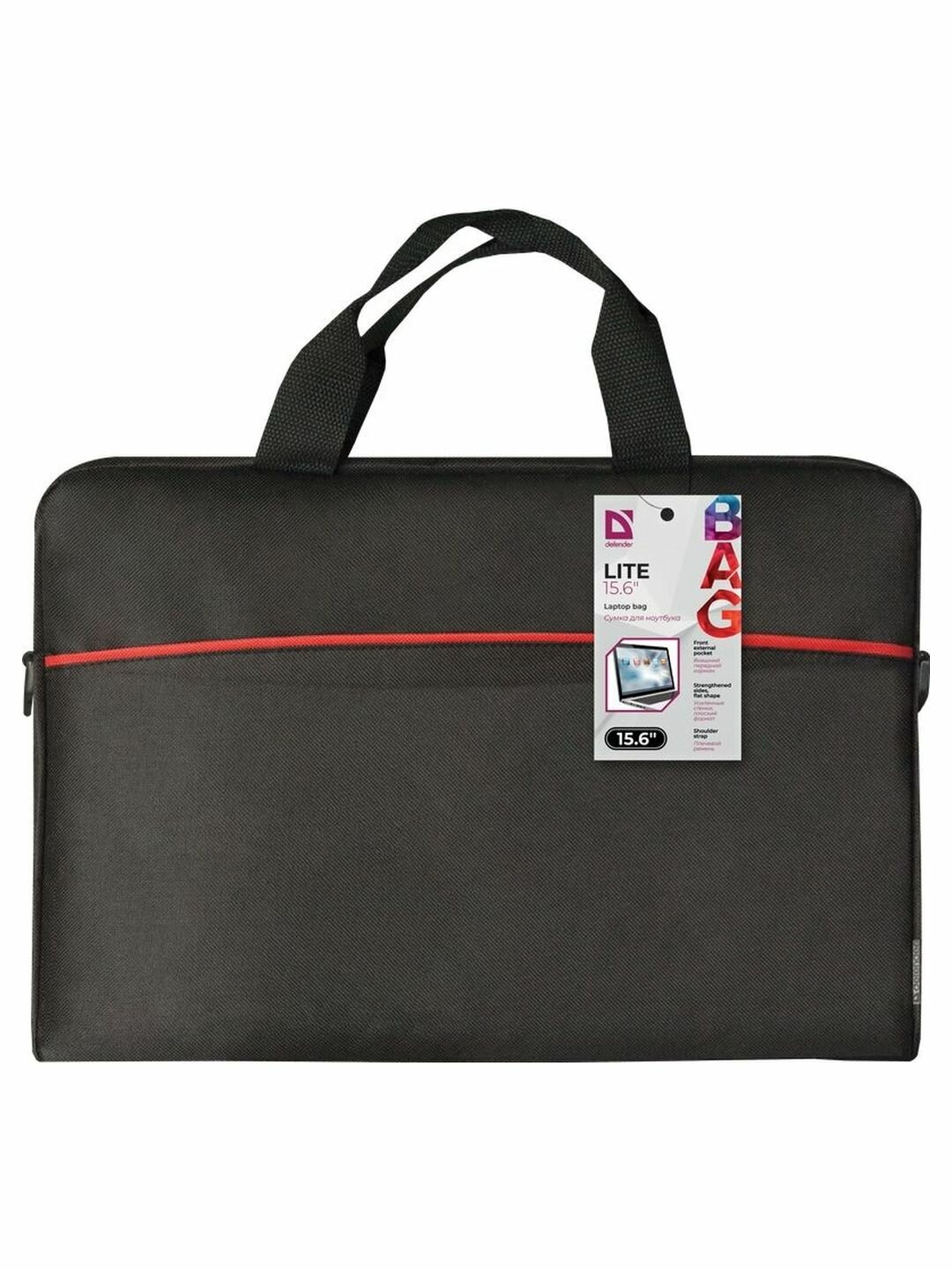 Сумка для ноутбука DEFENDER Lite, 17", с карманом, черный (26089)