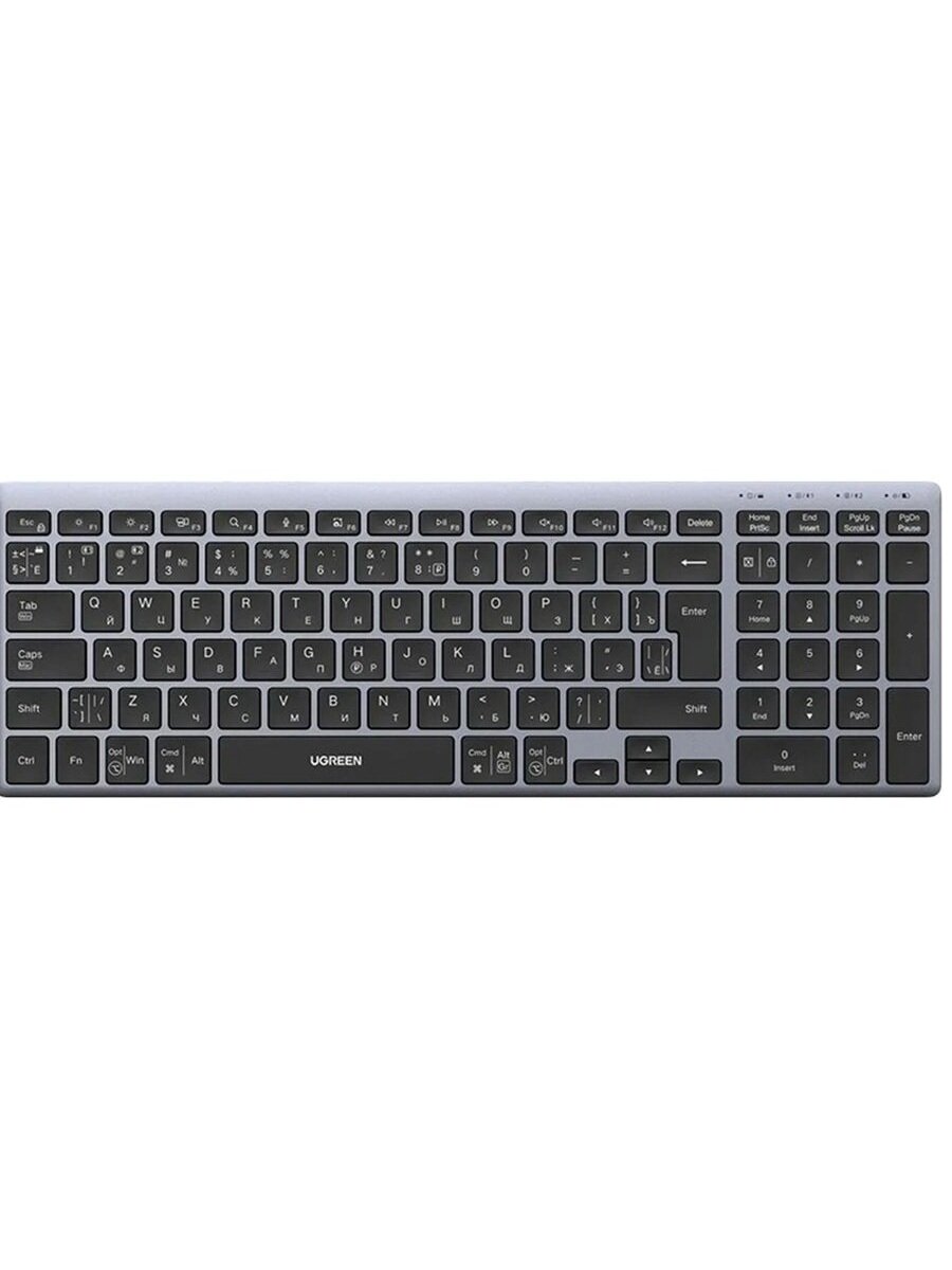 Клавиатура и мышь Wireless UGREEN MK552 85513RU Multi-Mode BT/2.4G. Цвет: черный