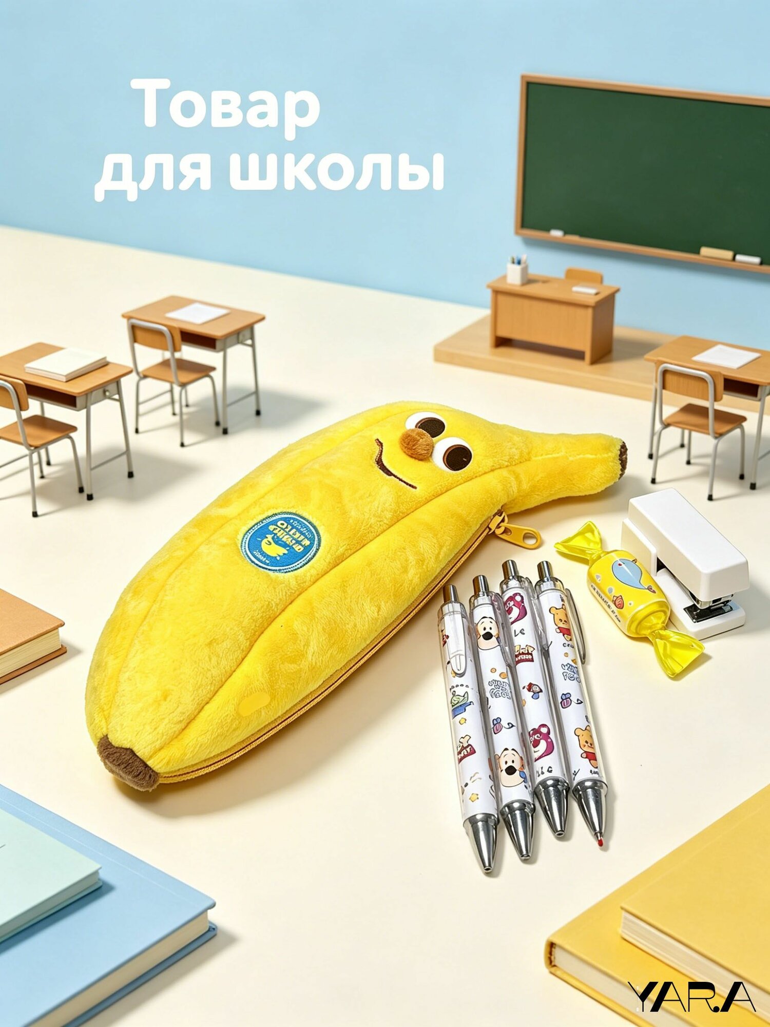 Корейские креативные студенческие канцелярские принадлежности, пенал