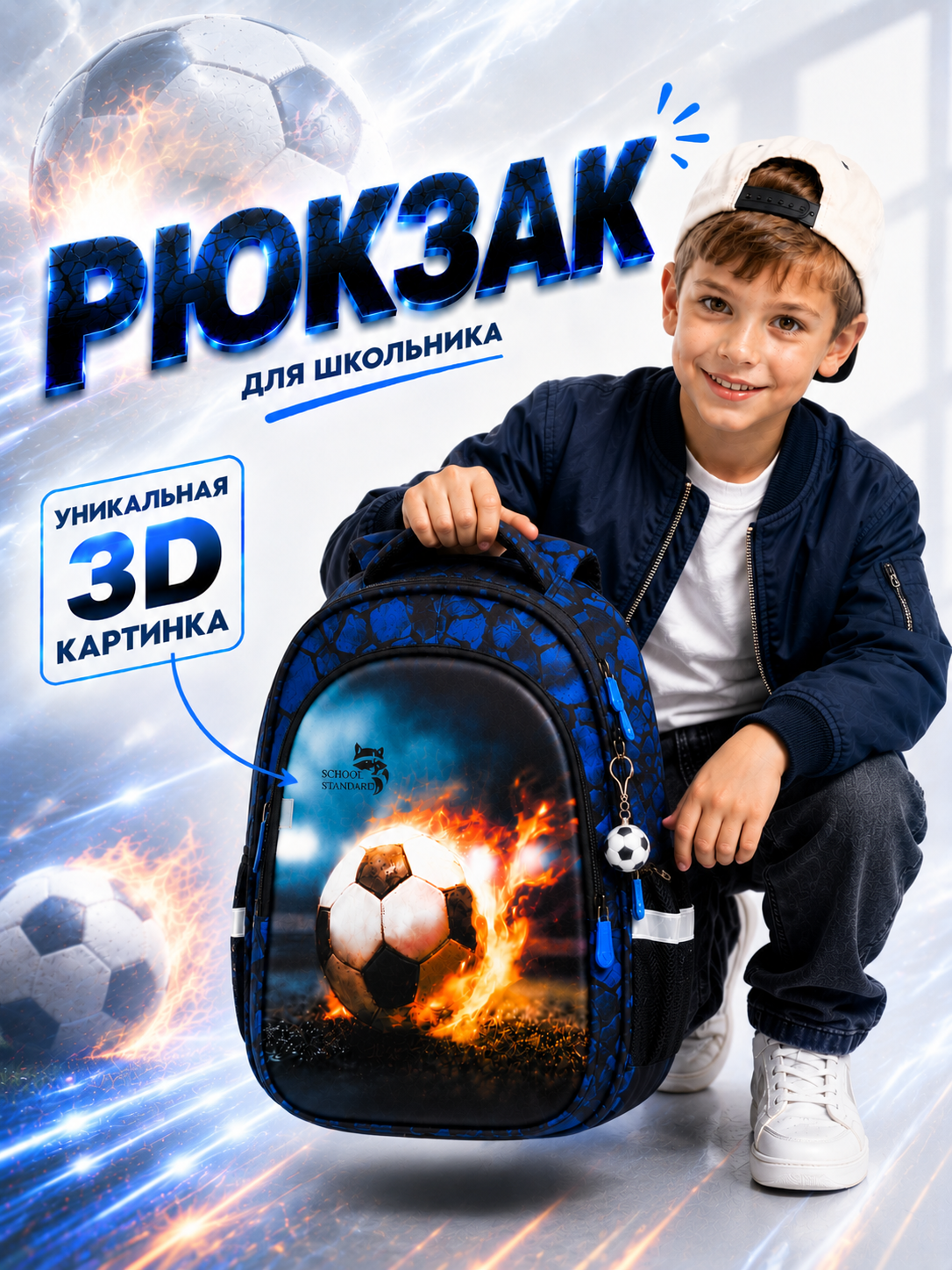 Рюкзак школьный для мальчика 17л анатомическая спинка А4 School Standard(Скул Стандарт)