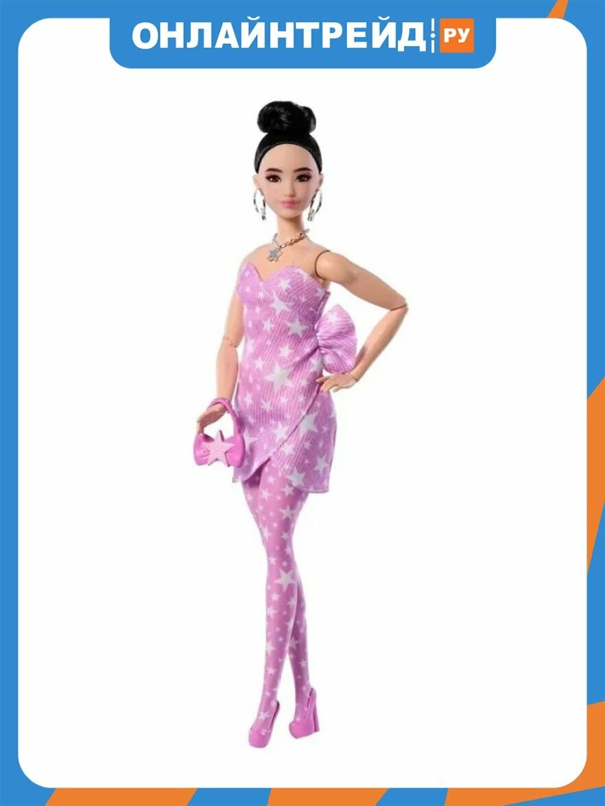 Кукла Barbie JJN71 со звёздным принтом, серия Deluxe Style