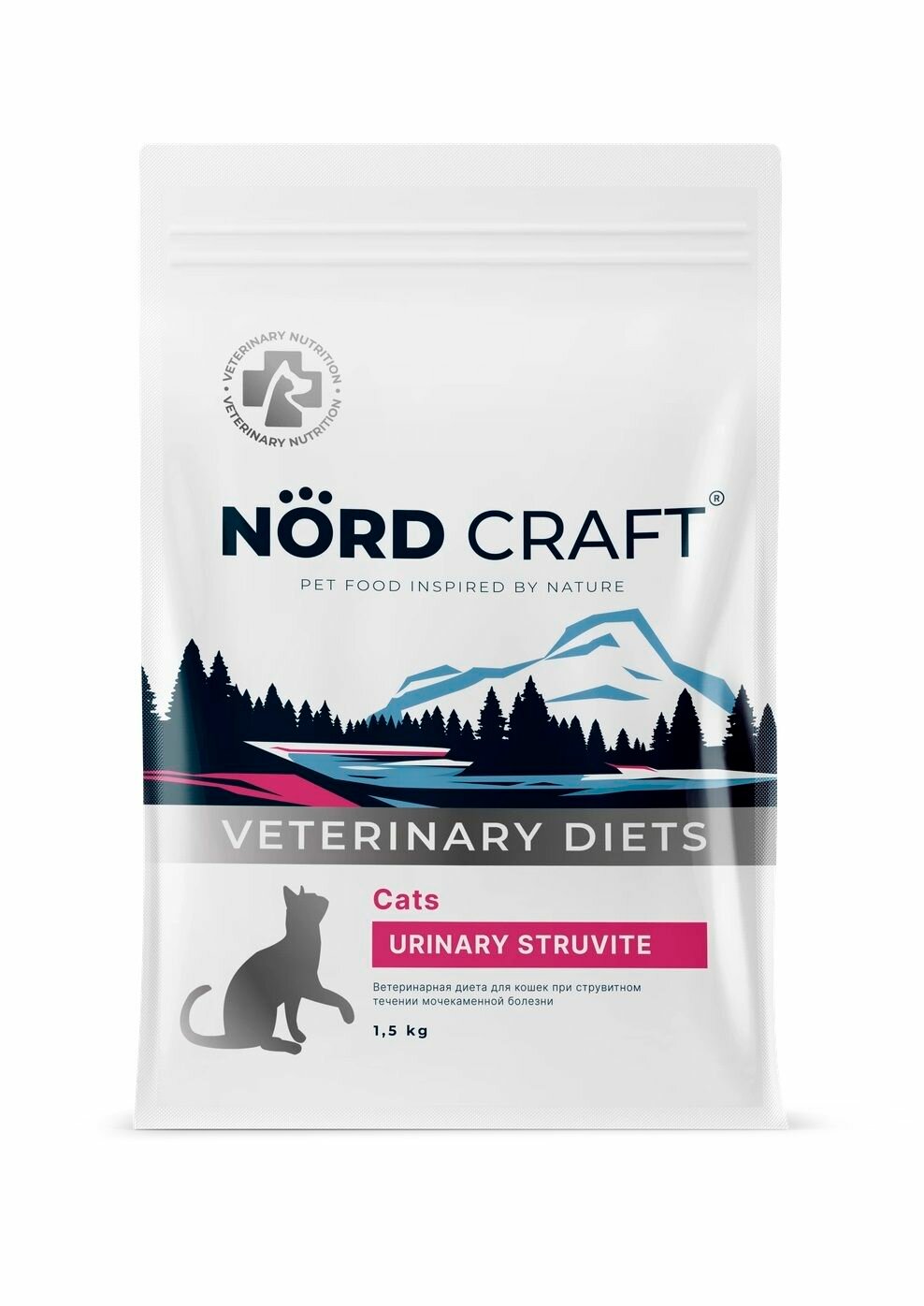 NORD CRAFT Корм сухой Cats Urinary Struvite для кошек при струвитном течении МКБ, 1500 гр