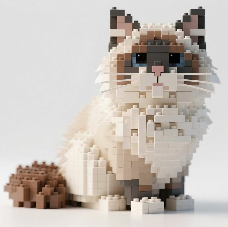 Кошачьи строительные блоки, совместимые с LEGO, подарок для коллекционеров элементов для строительства и демонстрации