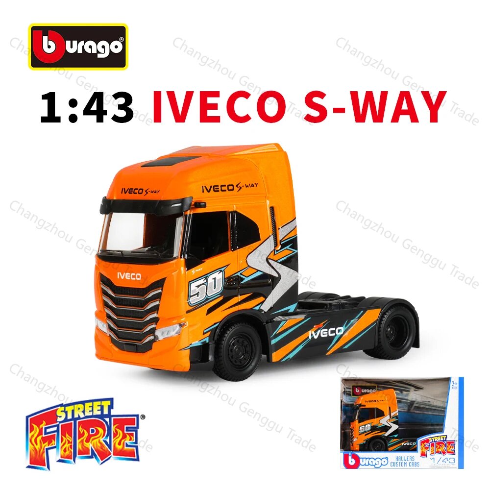 Bburago Volvo FH16 Globetrotter 750 XXL 1:43 Красный металлический тягач Iveco OG