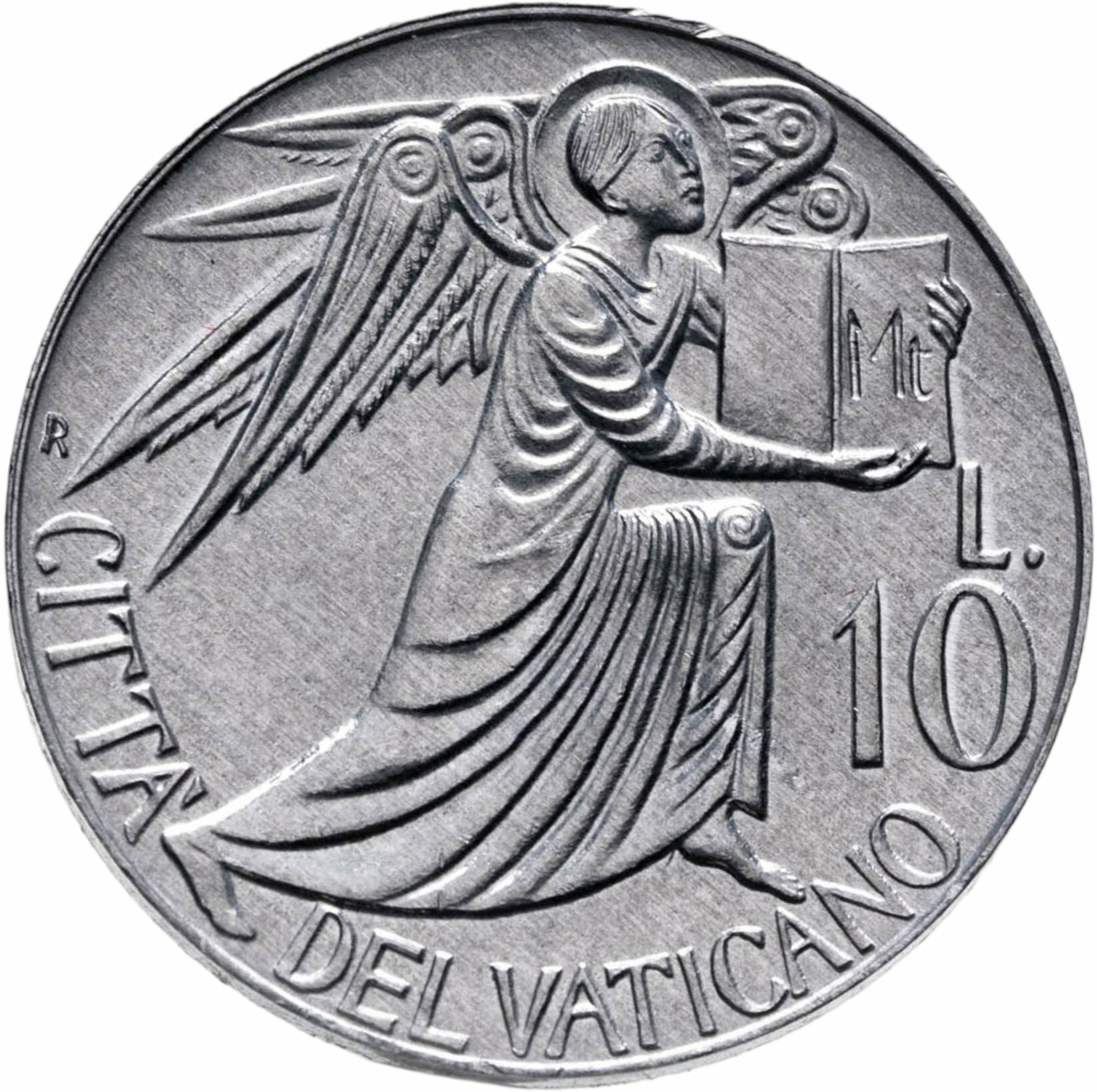Ватикан 10 лир 1985, Алюминий, в сохранности UNC