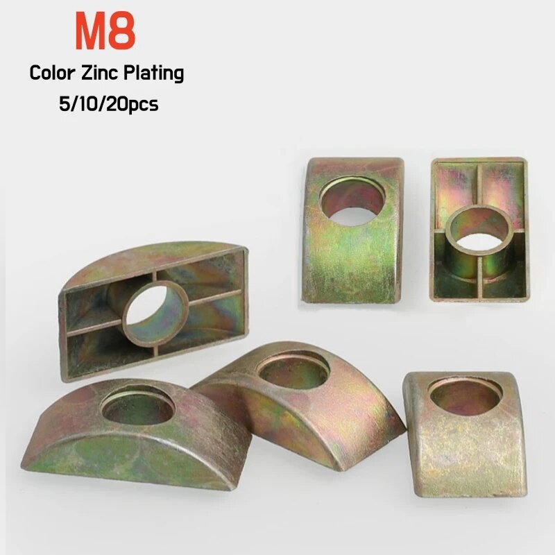 Гайки полумесяц M8 цветной цинк 5/10/20 шт M8-20pcs