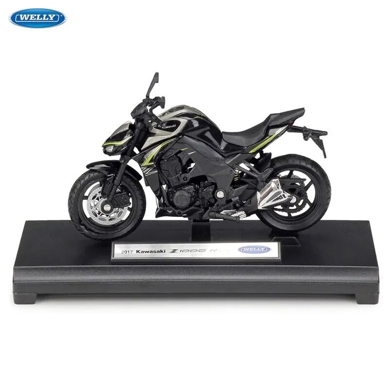 WELLY 1:18 2017 Kawasaki Z1000R Модель мотоцикла