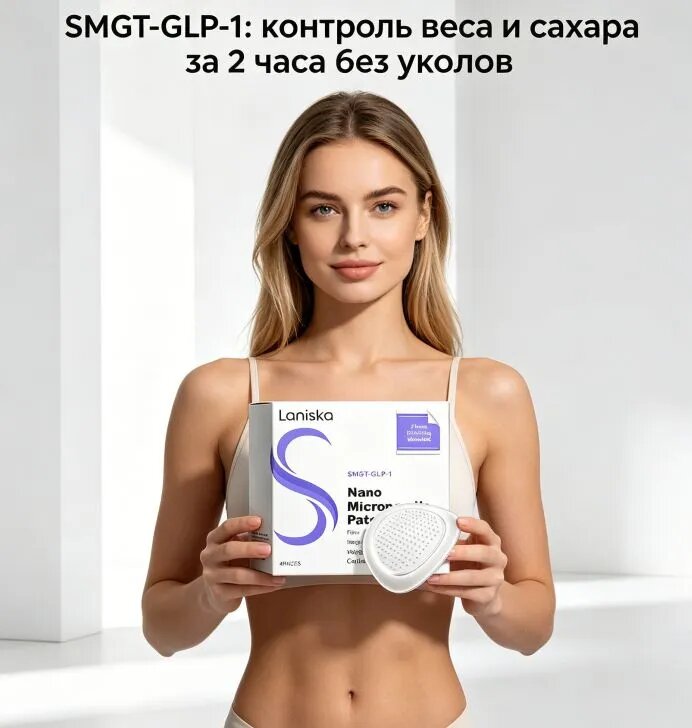 SMGT-GLP-1 наномикронидный патч для контроля веса и сахара Laniska 4 шт
