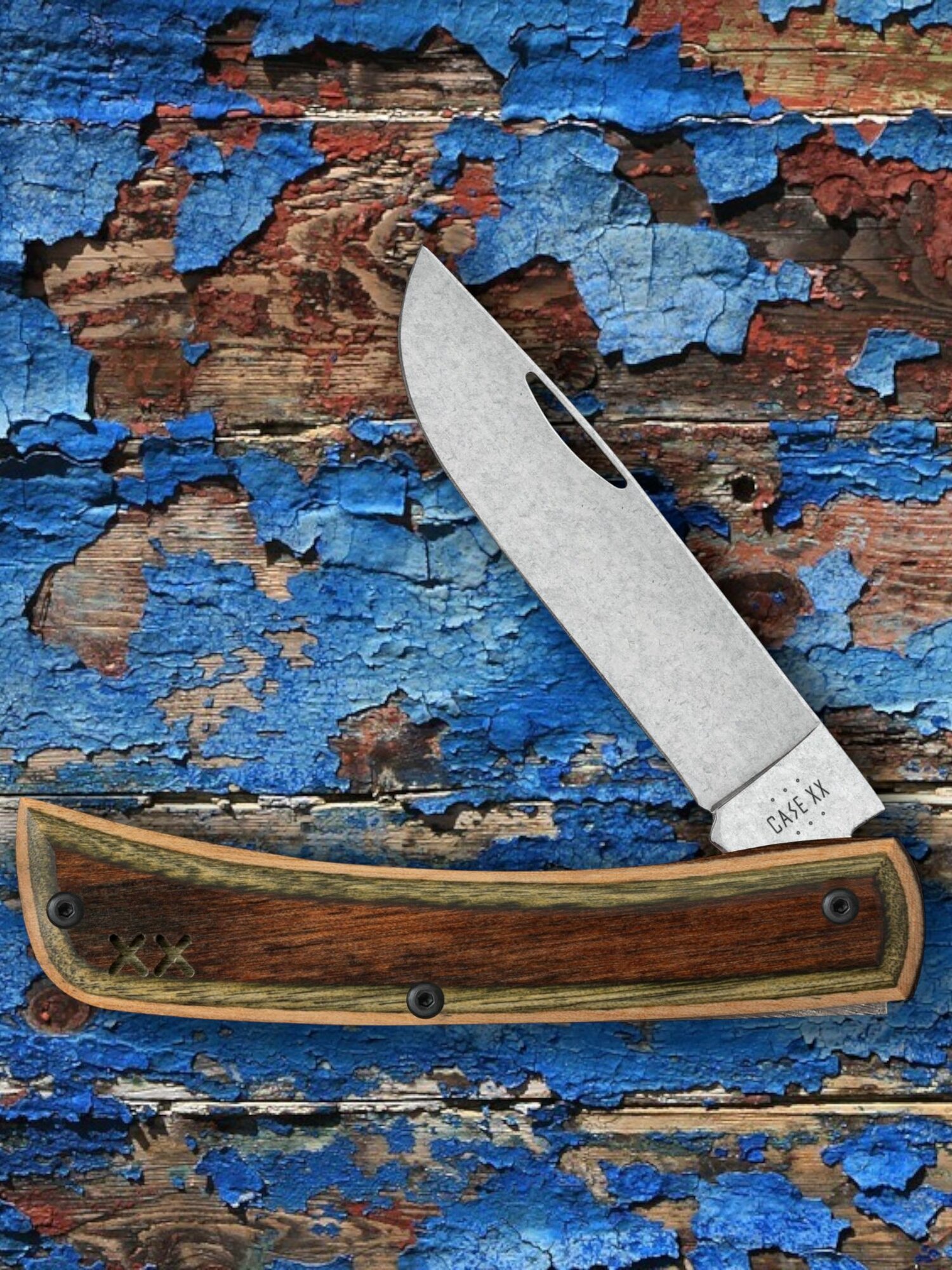 Складной нож Case XX Crossroads Sod Buster Jr Wood Camo Dymalux, 66381