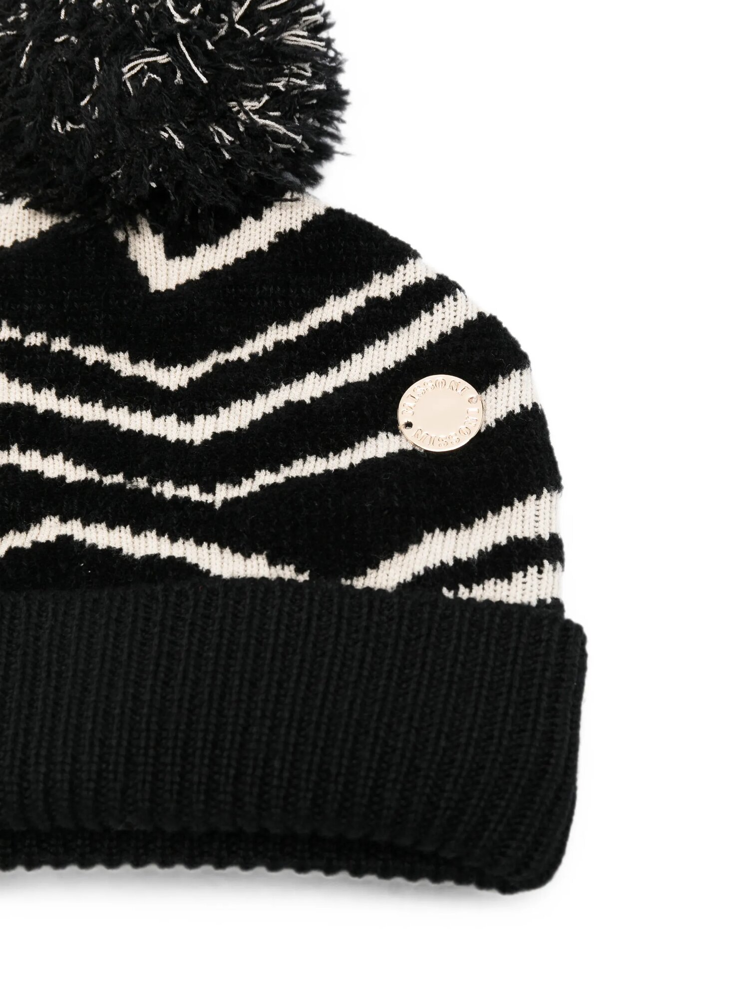 Шапка Missoni Zigzag pompom beanie hat для девочек, размер M — фото 1