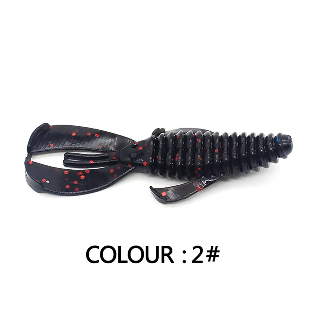 Черный Rage Bug Craw 3.2"/6" силиконовая приманка для рыбалки, Color2