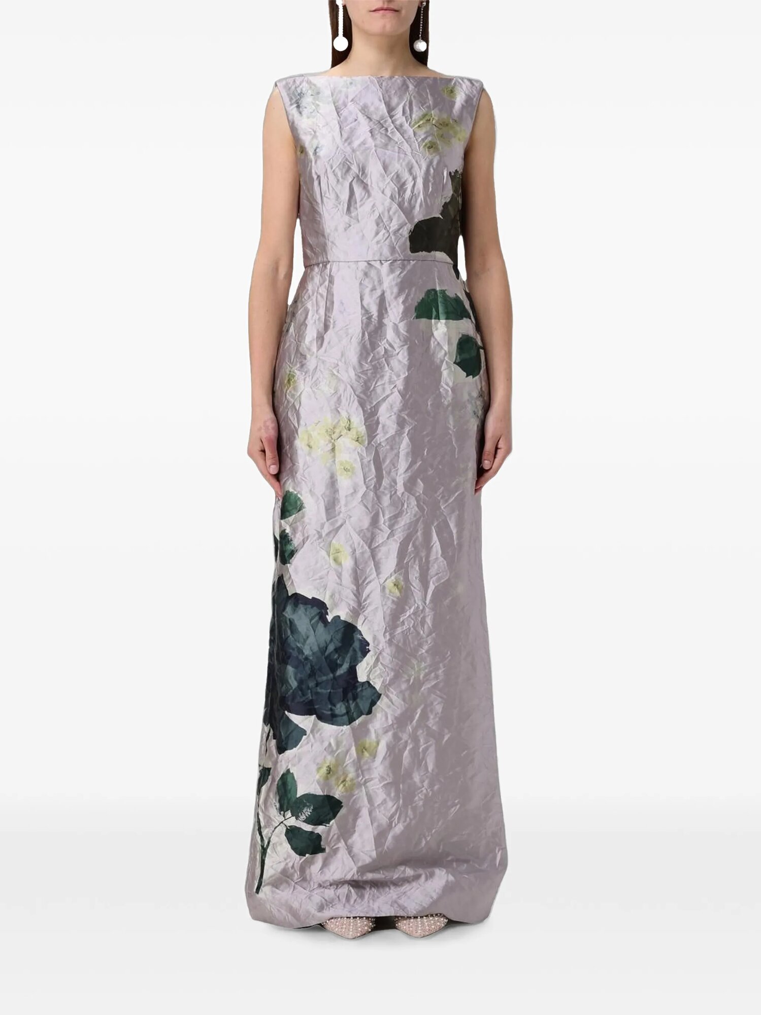 Платье Margot floral-print crinkled maxi dress