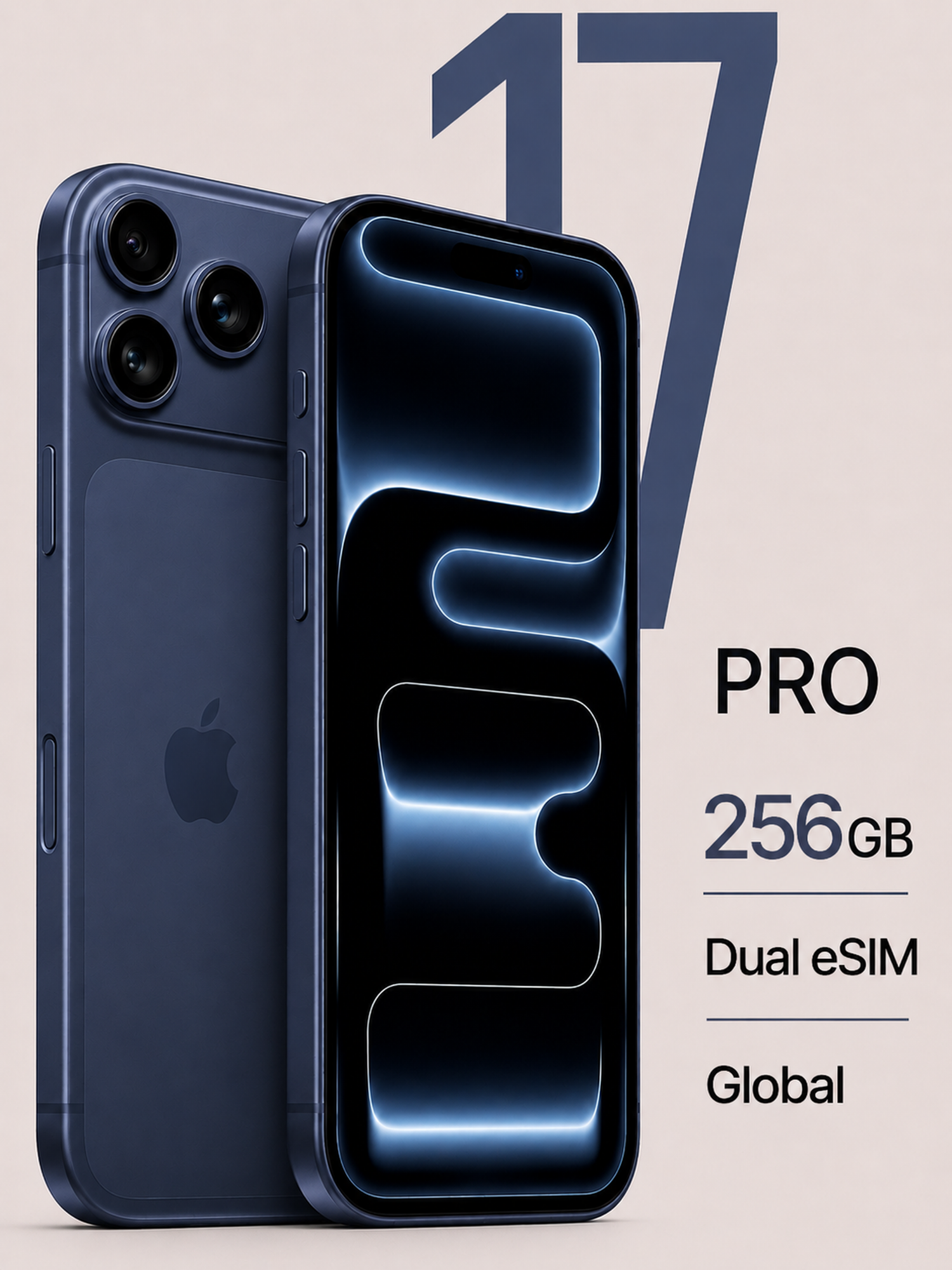 Смартфон Apple iPhone 17 Pro, 256Gb, Deep Blue (Dual eSIM), без RuStore
