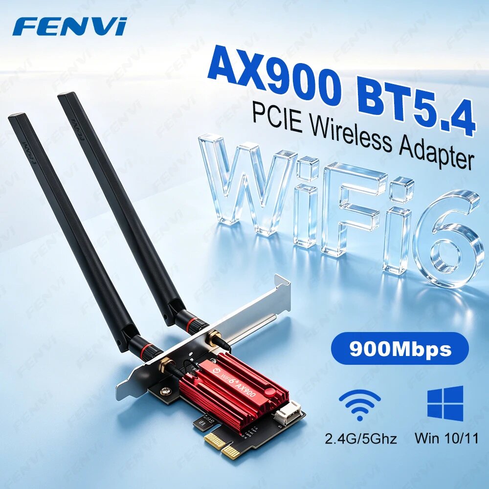 FENVI WiFi 6 AX900 PCIE адаптер Bluetooth 5.4
