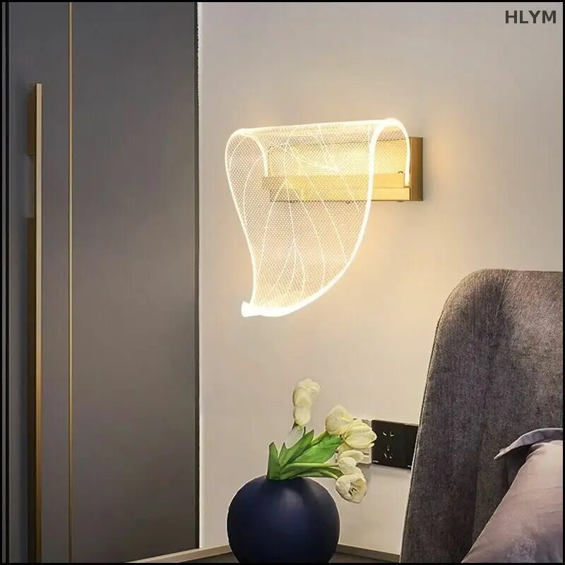 Бра HYYM"Листья", светодиодные лампы, абажур из кленового листа — фото 1
