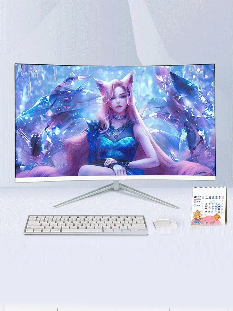 CrystalStorm 24" Монитор (24寸1K75HZ曲****), VA, 1920x1080 Full HD, 75 Гц, Изогнутый экран, черный