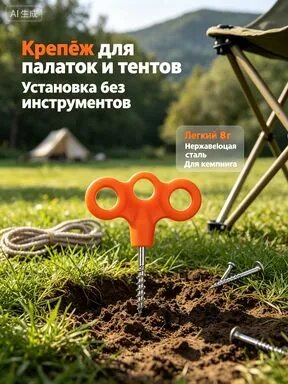 Палубные гвозди светящиеся для палаток