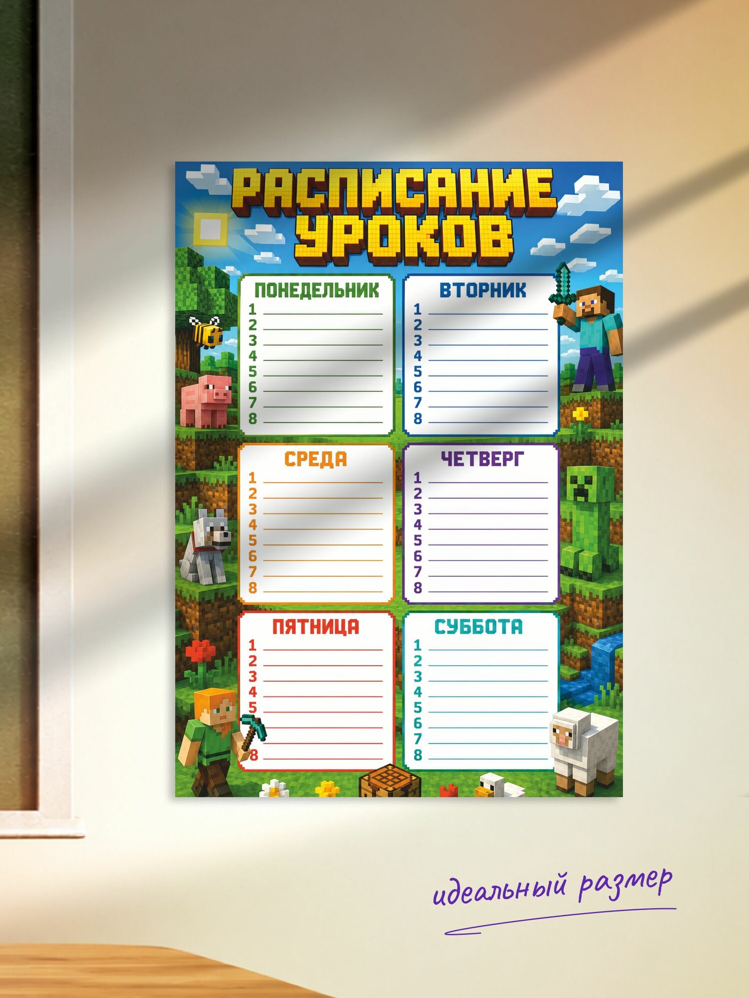 Расписание уроков Minecraft — фото 1