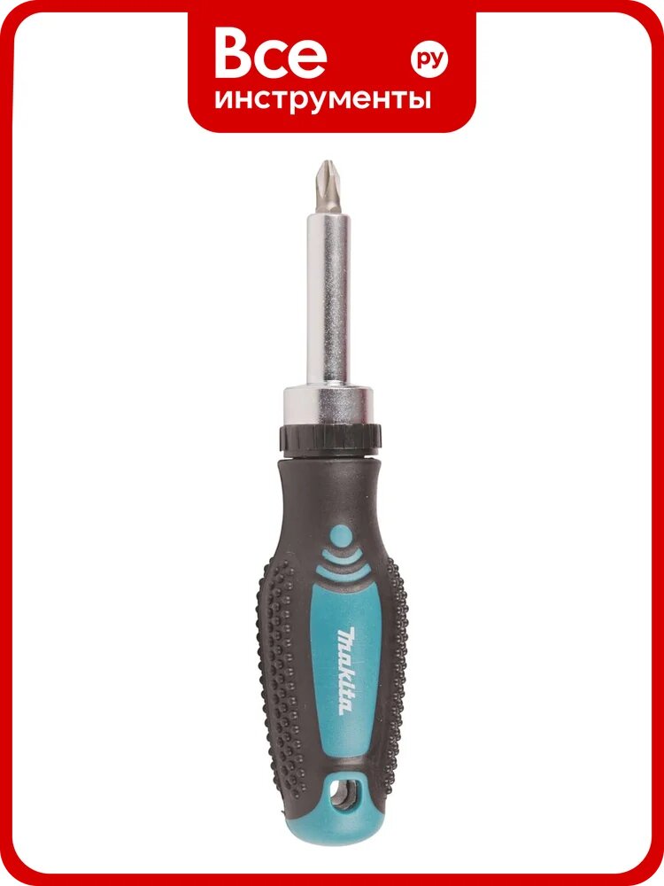 Ручная отвертка Makita D-58833, стальной стержень, размер PH2 для надежной фиксации крепежей