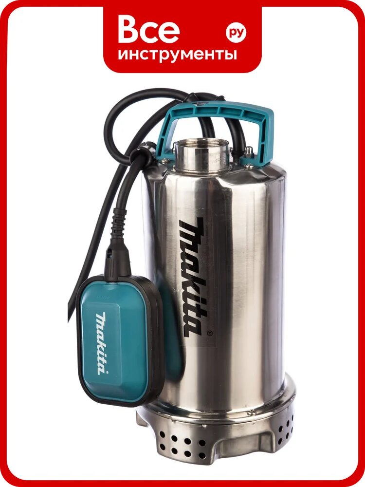 Дренажный насос Makita PF1100, Снабжен поплавковым выключателем для защиты от "сухого хода"