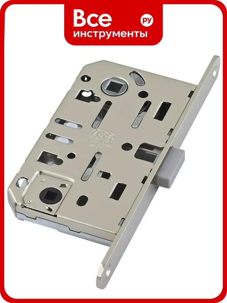 Замок AGB B06102.50.34.567 B04102 B05102 межкомнатный WC матовый хром, стальной магнитный механизм, коллекция