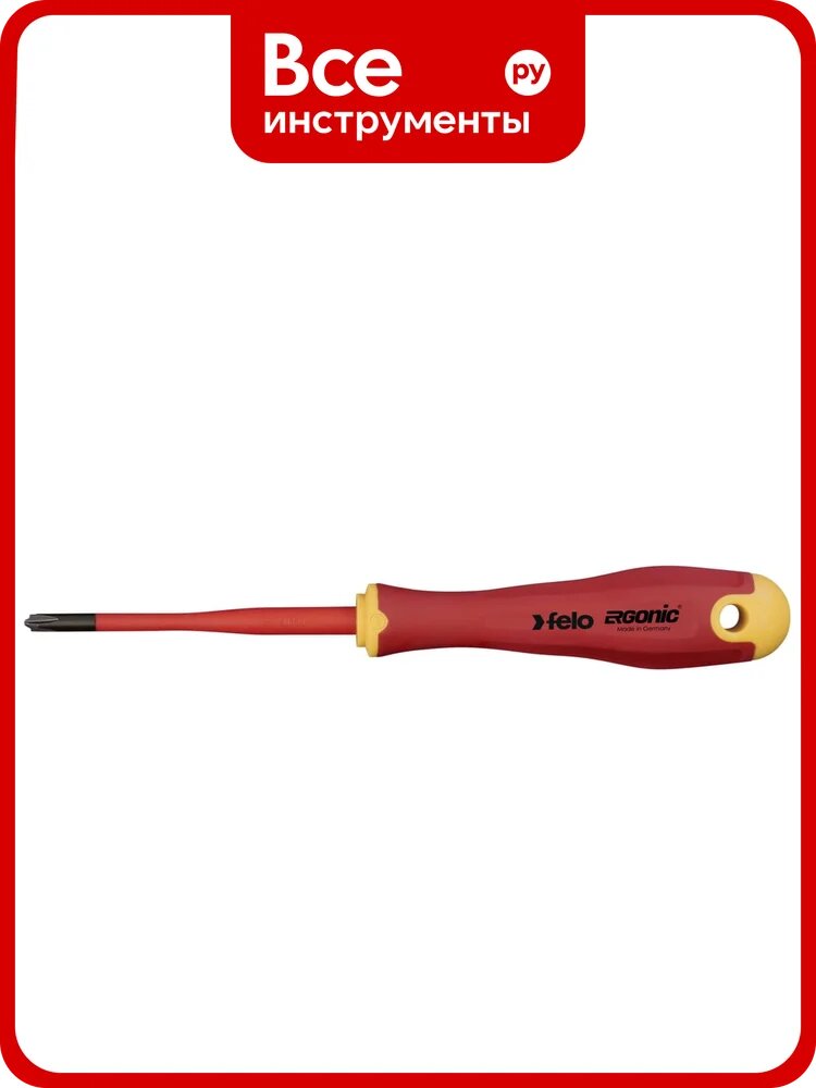 Диэлектрическая отвертка Felo PH 1 +/-, E-Slim Ergonic 41619290