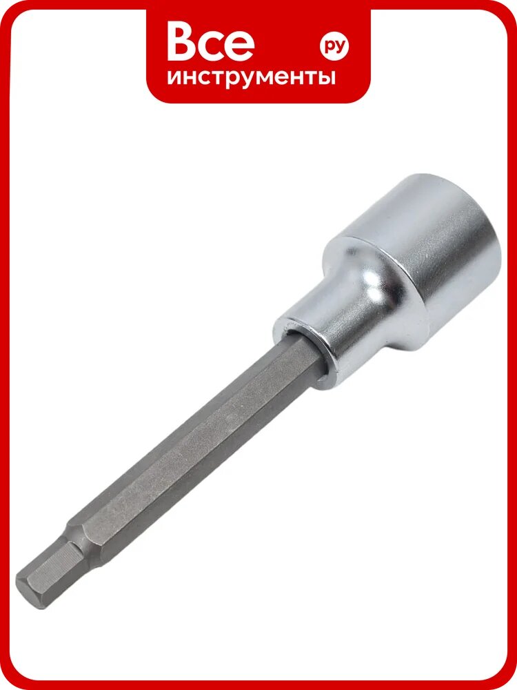 Головка торцевая с шестигранной вставкой HEX 6 мм, L=100 мм, 1/2"DR TOPTUL BCEA1606