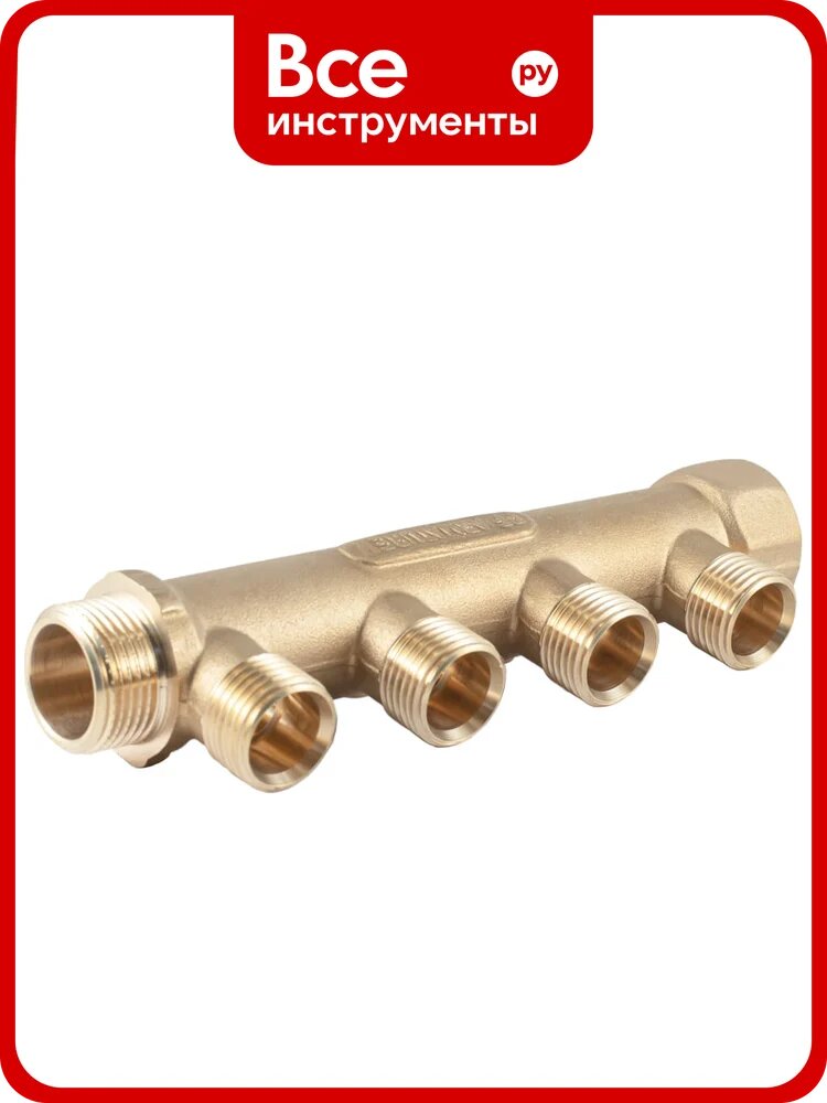 Коллектор латунный PROFACTOR в/н 3/4" х 4 вых 1/2" нар PF MF 262.4