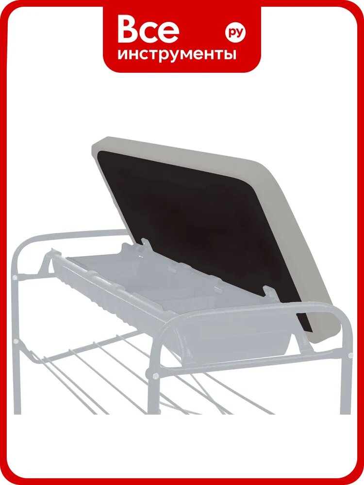 Этажерка с ящиком Nika НИКА ЭТП3-1 ЭТП3-1/МС светло-серый/матовый серый