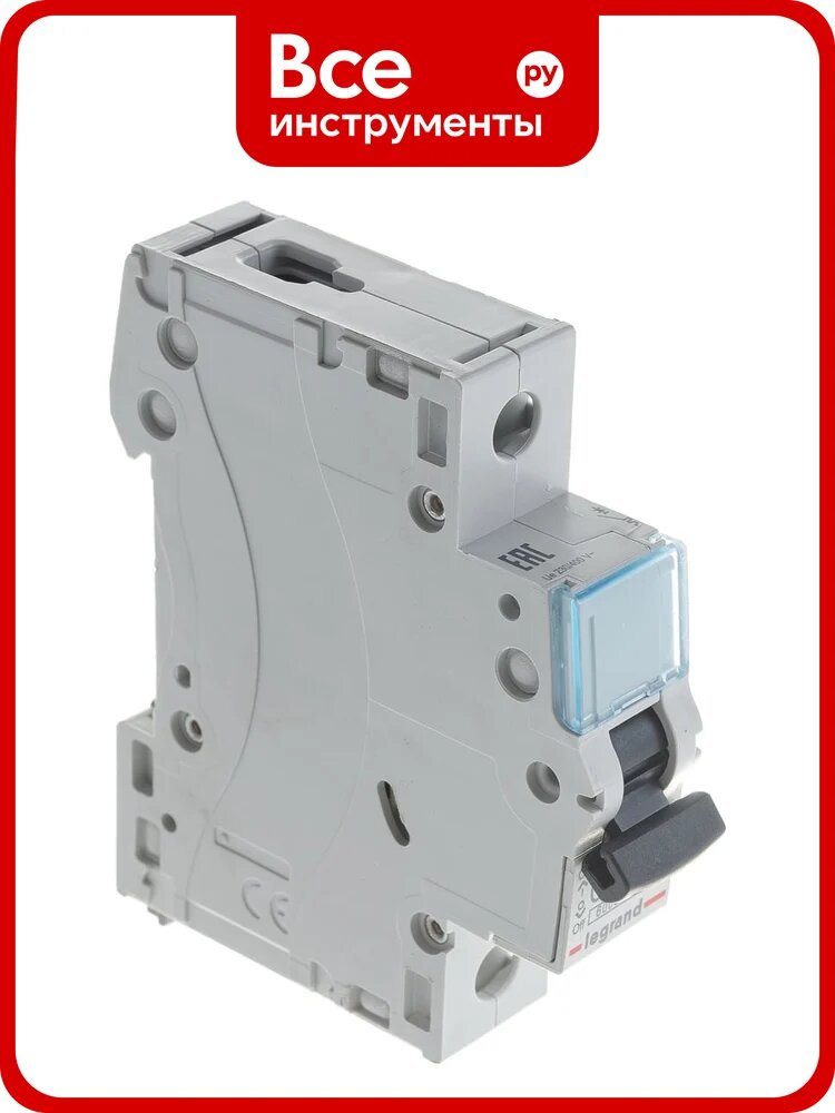 Автоматический выключатель Legrand TX3 C20A 1П 6000 404029, модульный, монтаж на DIN‑рейку, защита