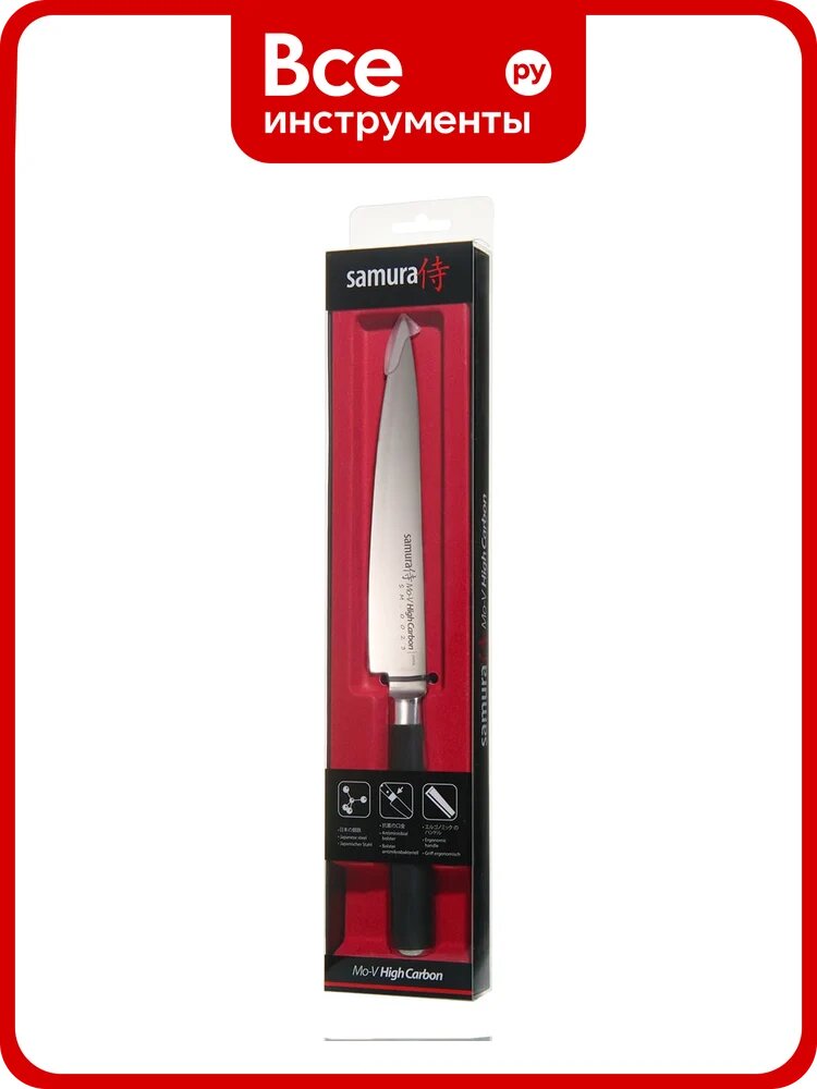 Кухонный универсальный нож Samura Mo-V" 150 мм, G-10 SM-0023/K