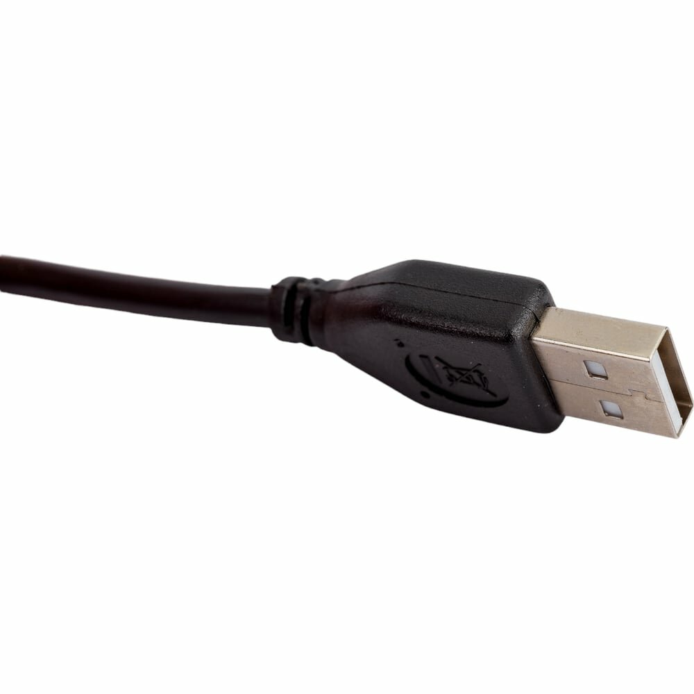 Кабель USB 2.0 Pro Cablexpert, AM/BM, 1.8м, экранировка, ферритовые кольца, пакет, черный CCF-USB2-AMBM-6 — фото 1