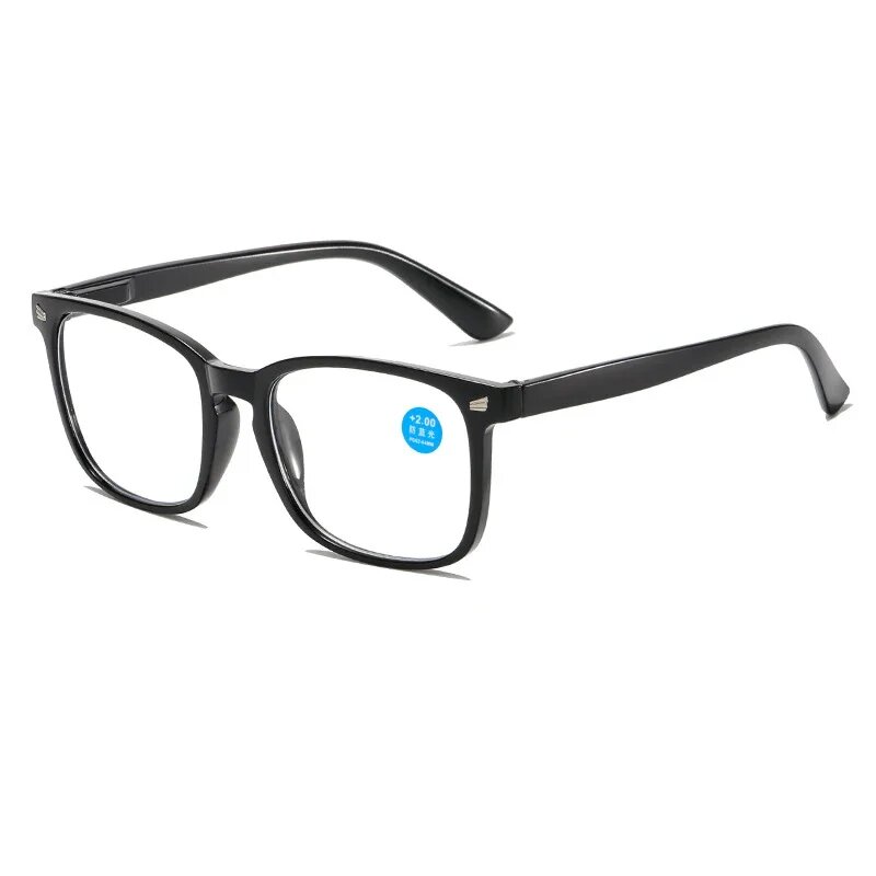 FELRES Квадратные очки для чтения +4.5 +5.5 +6.5 +7.0 +8.0 Bright Black, Presbyopic 8.00
