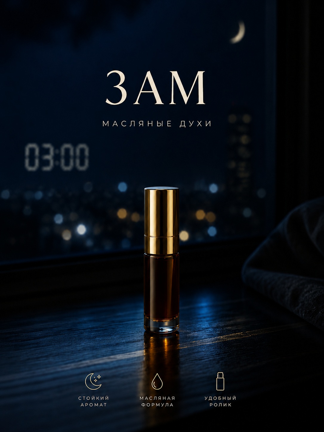Масляные духи 3AM/3 Утра унисекс, парфюмерное масло с ярким ароматом