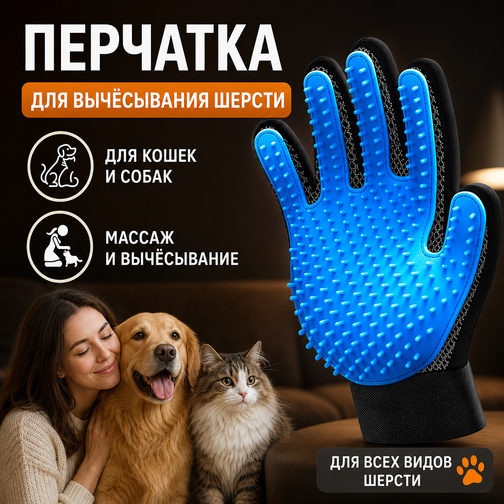 Профессиональная щетка для груминга собак, комфортный, легко чистить, самоочищающаяся