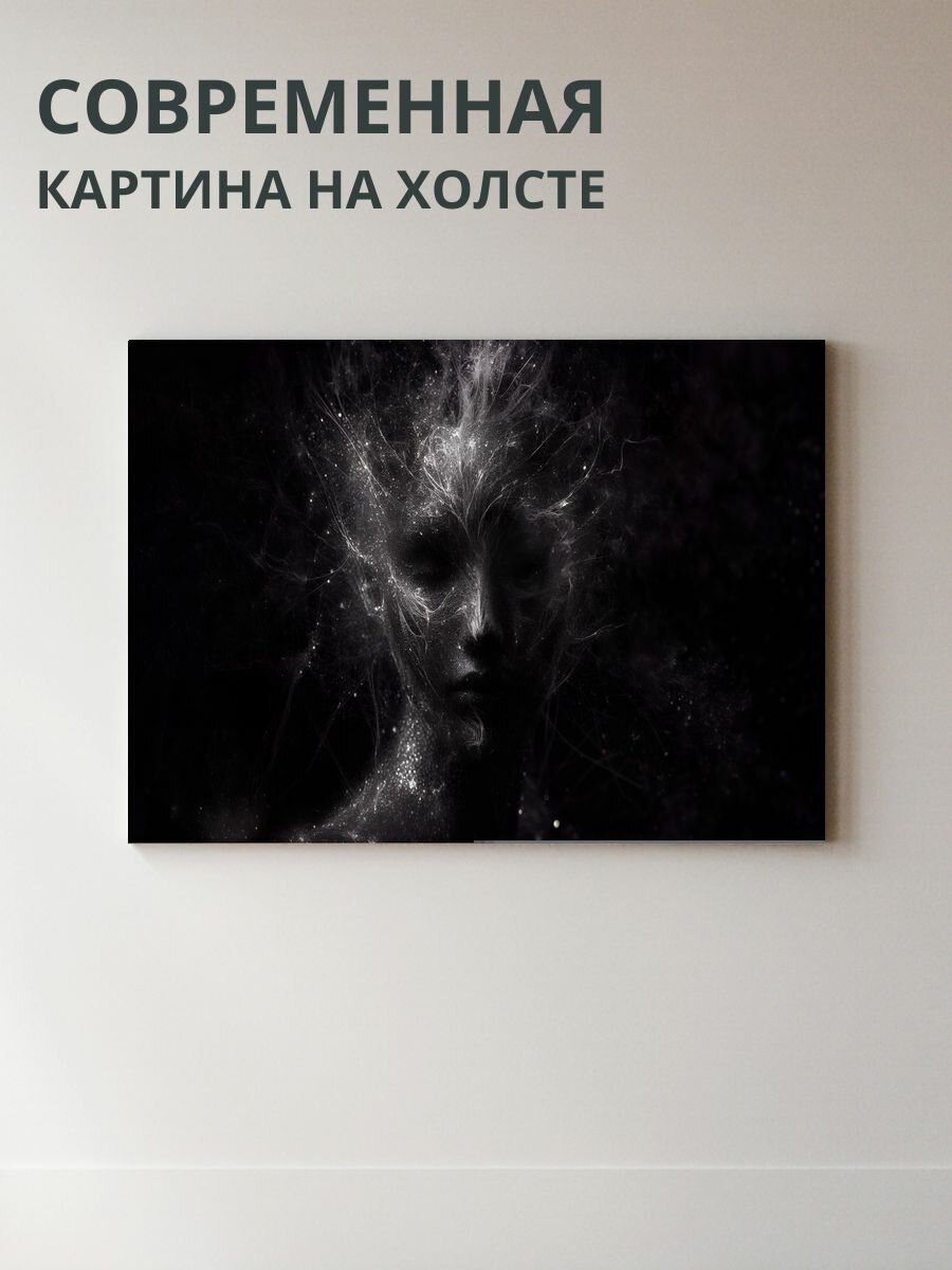 Картина на холсте Абстрактное лицо 70x50 см