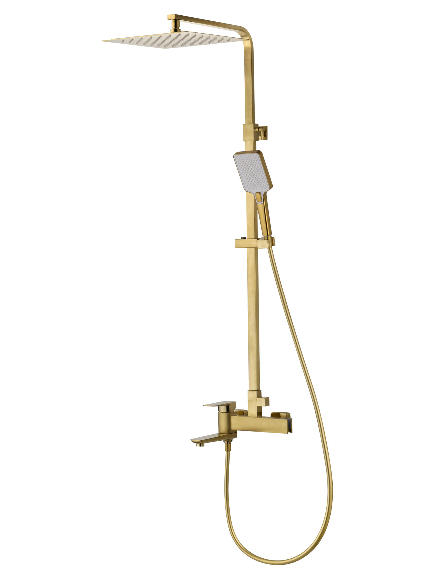 Душевая стойка Wonzon & Woghand Edge WW-88739003-BG со смесителем, брашированное золото