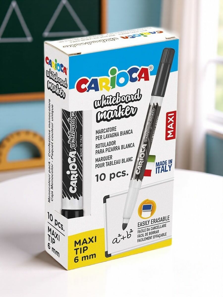 CARIOCA маркер для белой доски, перо 6.0 мм круглое, Черный 42924/01
