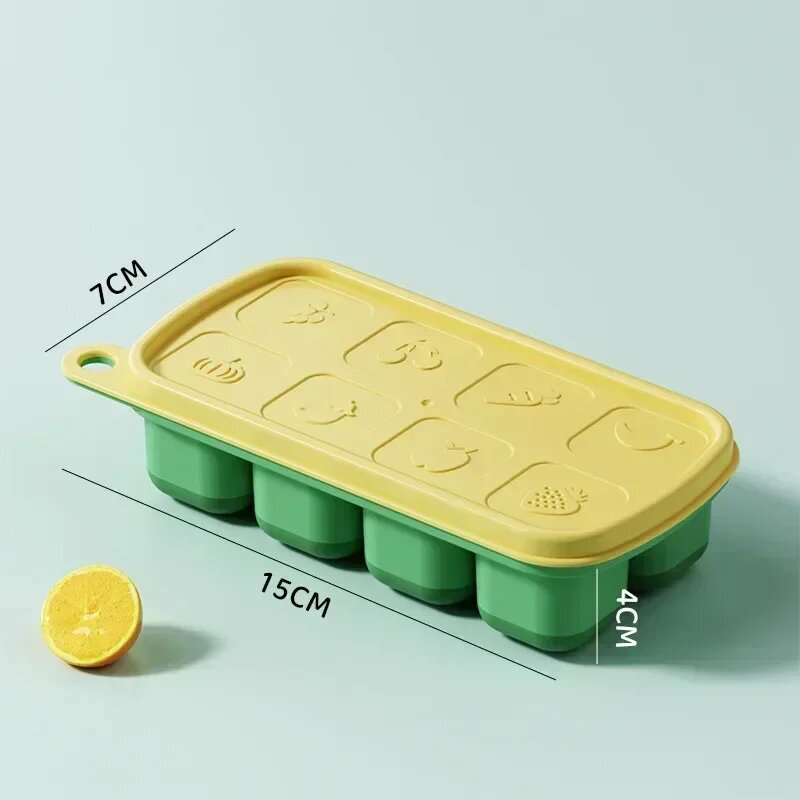 Силиконовый лоток для льда SMHXIANGQIANJIN Желтый, Yellow Green