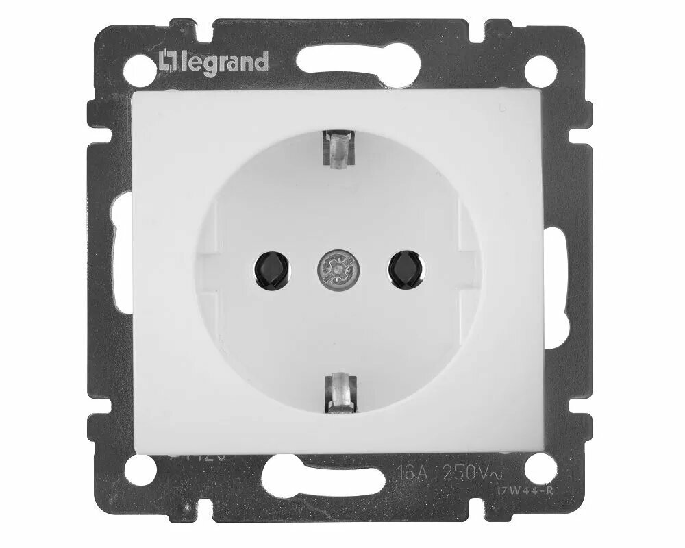 Розетка 1-ая Legrand Valena 2К+З, 16А, 250В, винтовые зажимы, механизм, Белый / 774420