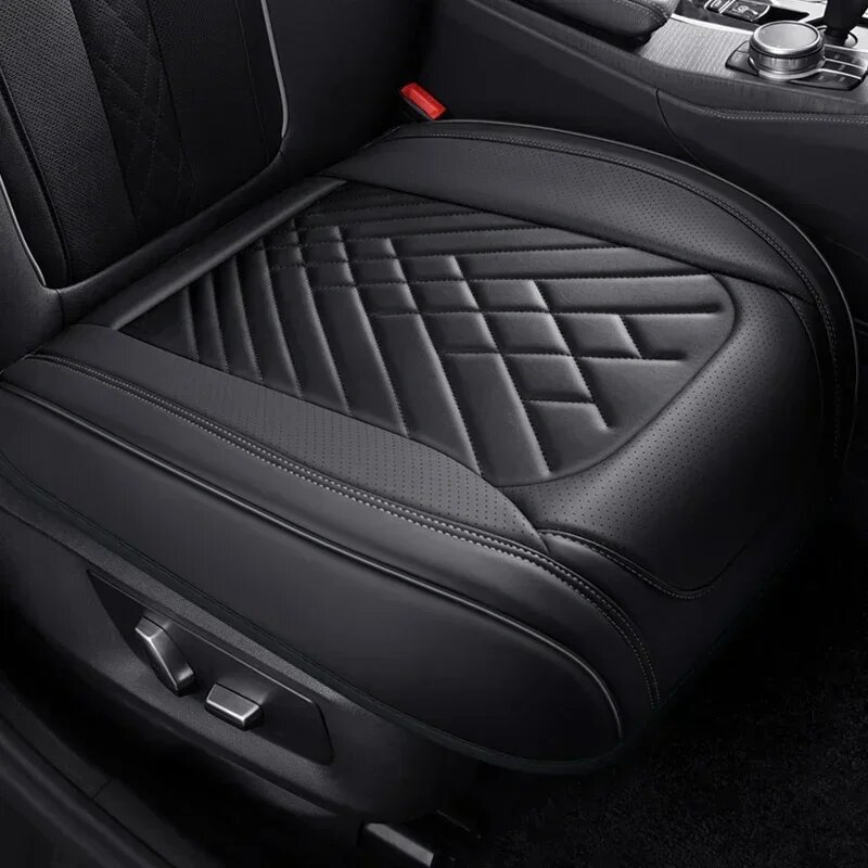 Черный чехол на сиденье авто из экокожи, Black 1 Seat