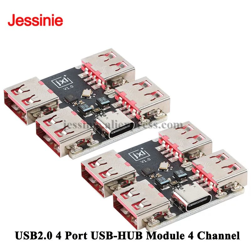 USB хаб Jessinie 4 порта USB 2.0 40 МБ/с 4 Port USB-HUB 2pcs