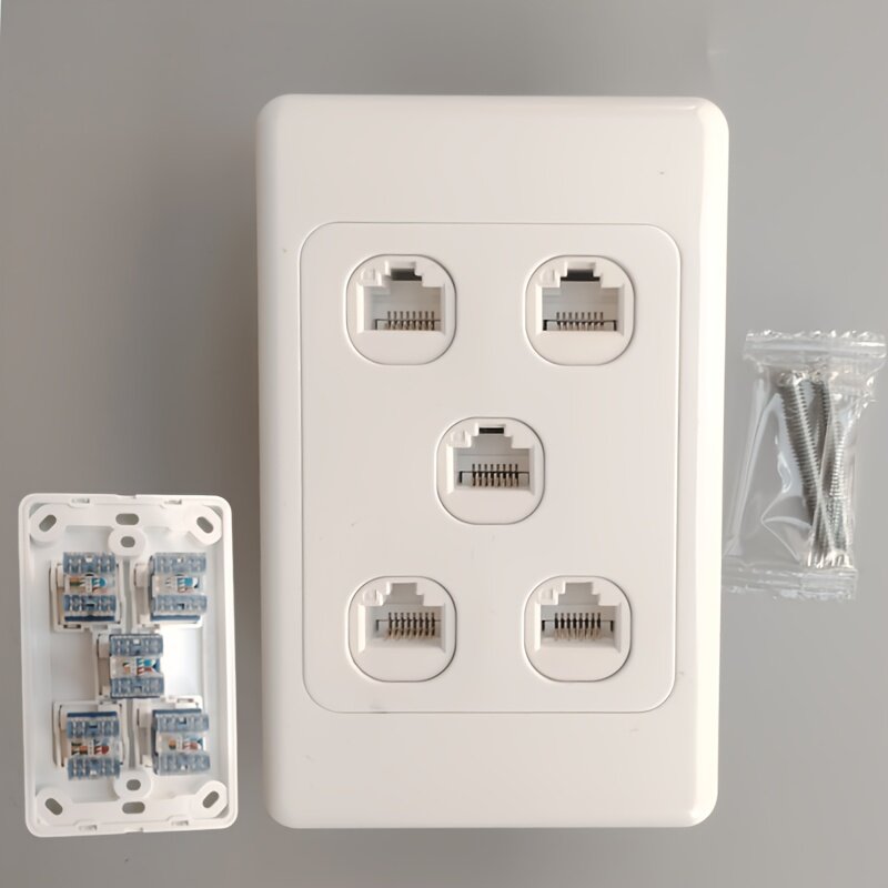 Патч-панель настенная RJ45 CAT.6, 1-6 портов, Australian Standard, модель 120-5