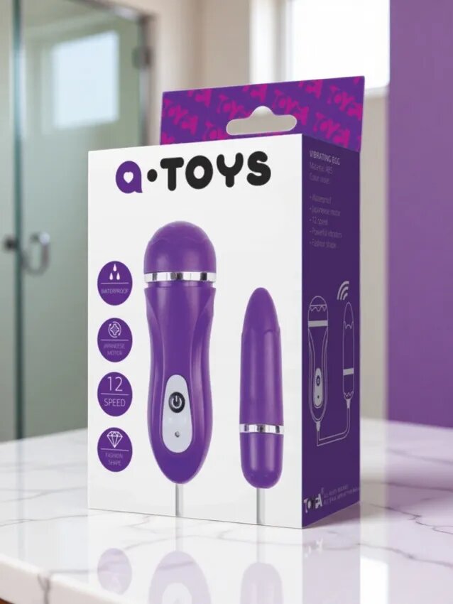 Виброяйцо ToyFa 761009, 6.6x1.5см, водонепроницаемое, фиолетовый, пластик