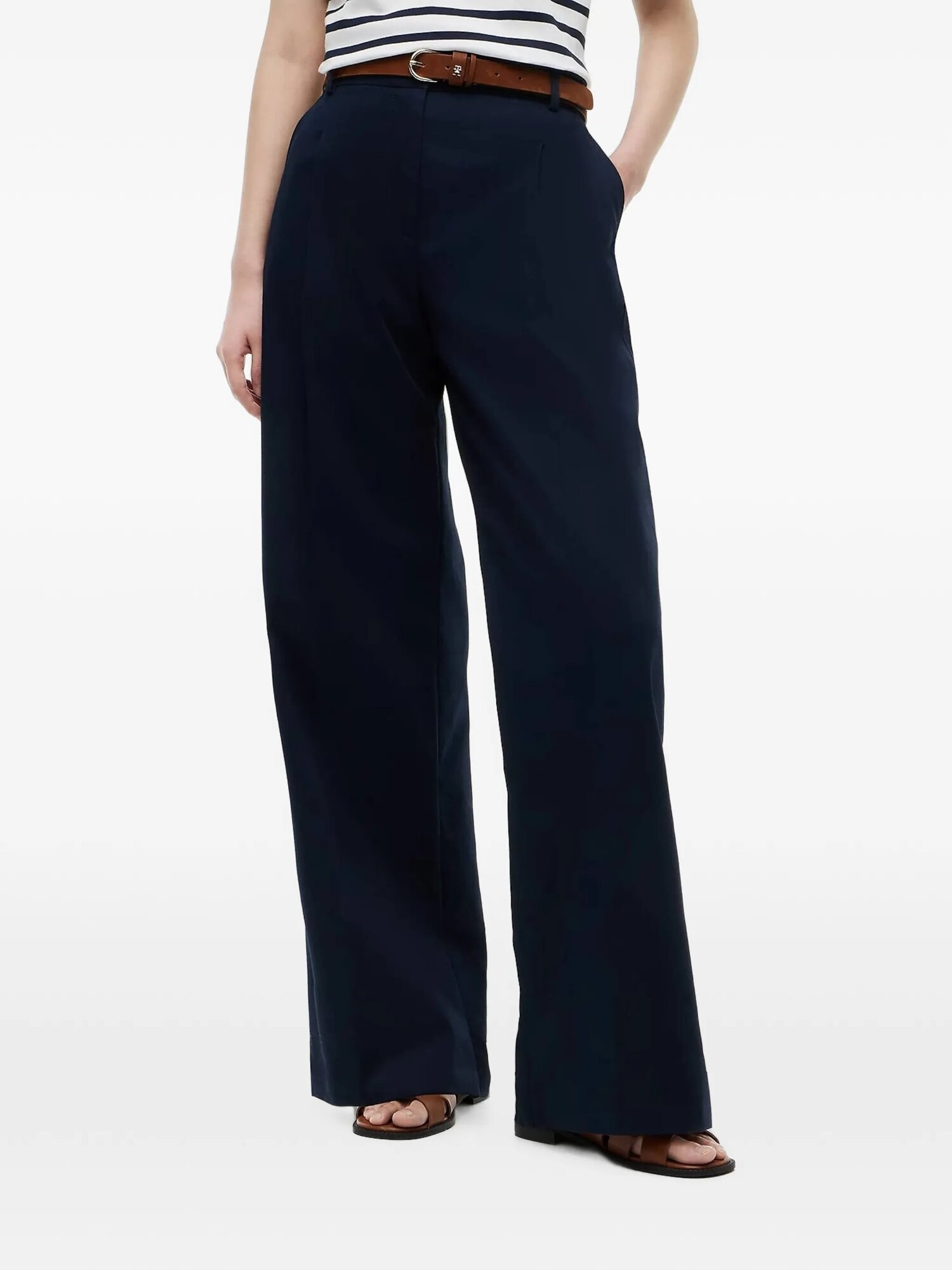 Брюки Pleated wide-leg trousers