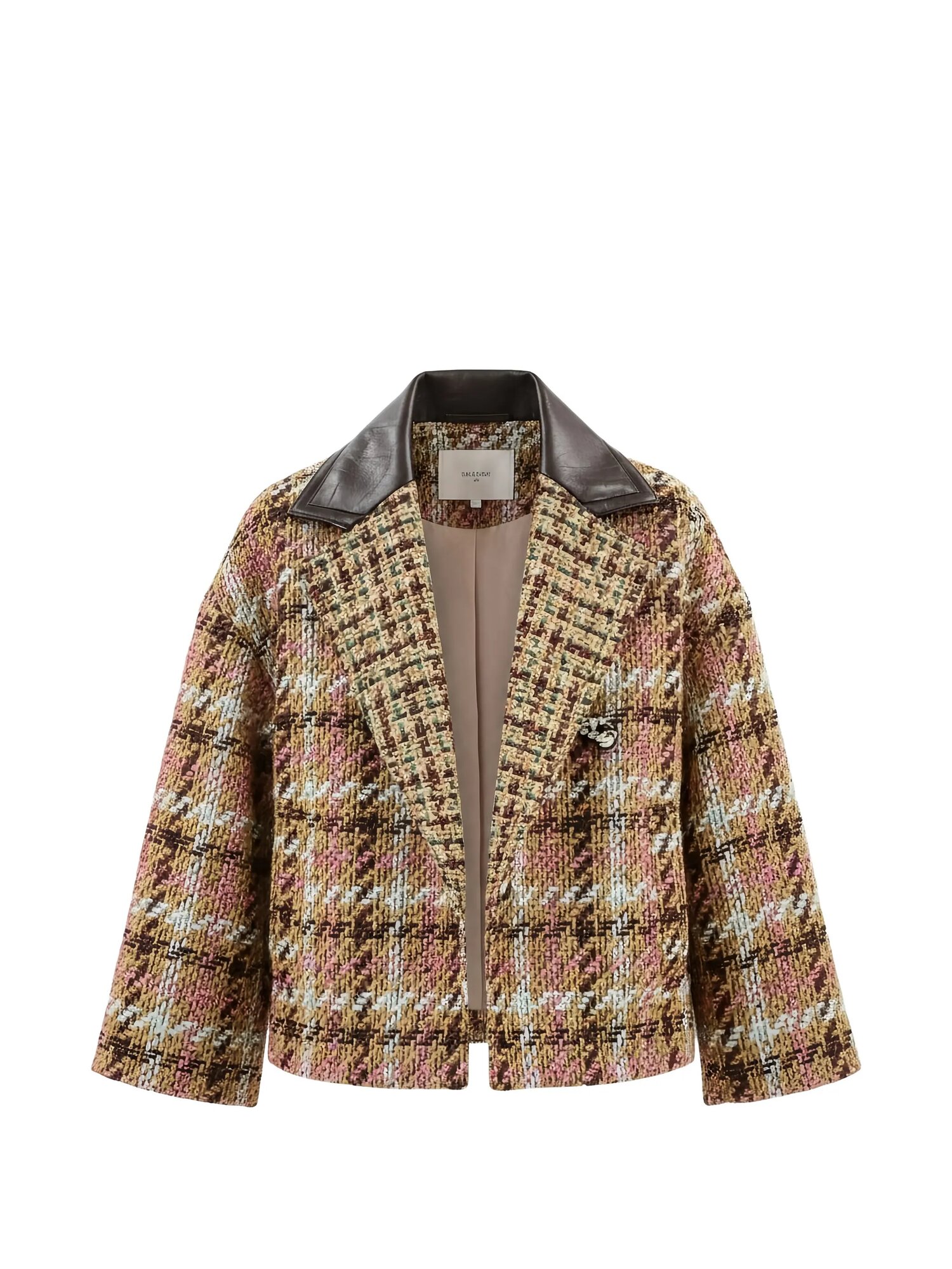 Куртка Check-pattern notched-lapel jacket