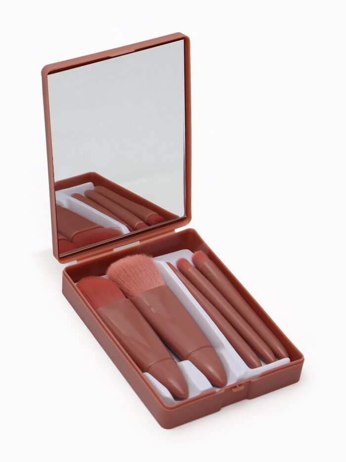 Набор кистей для макияжа PASTEL BLUSH, 5 шт, персиковый