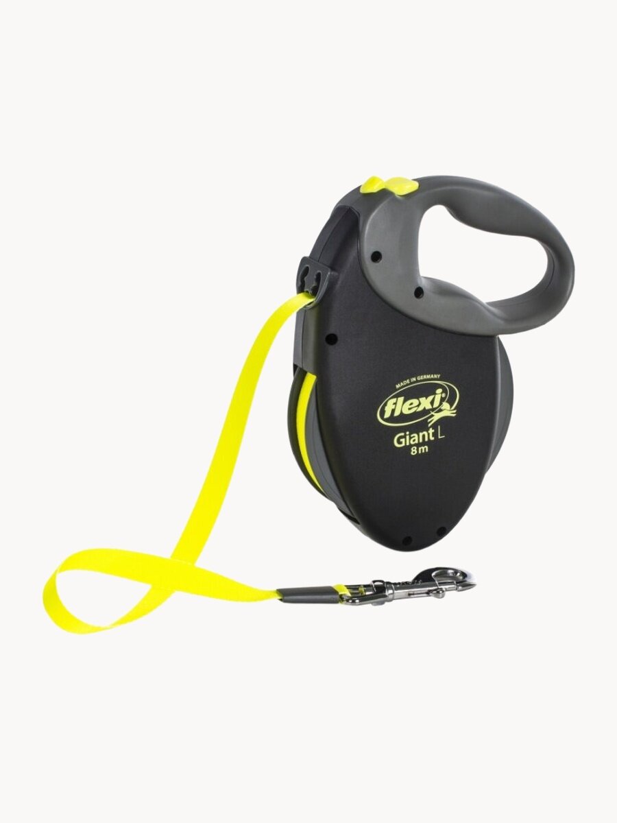 Поводок-рулетка Flexi Giant Neon L, 8 м, 50 кг, светоотражающий