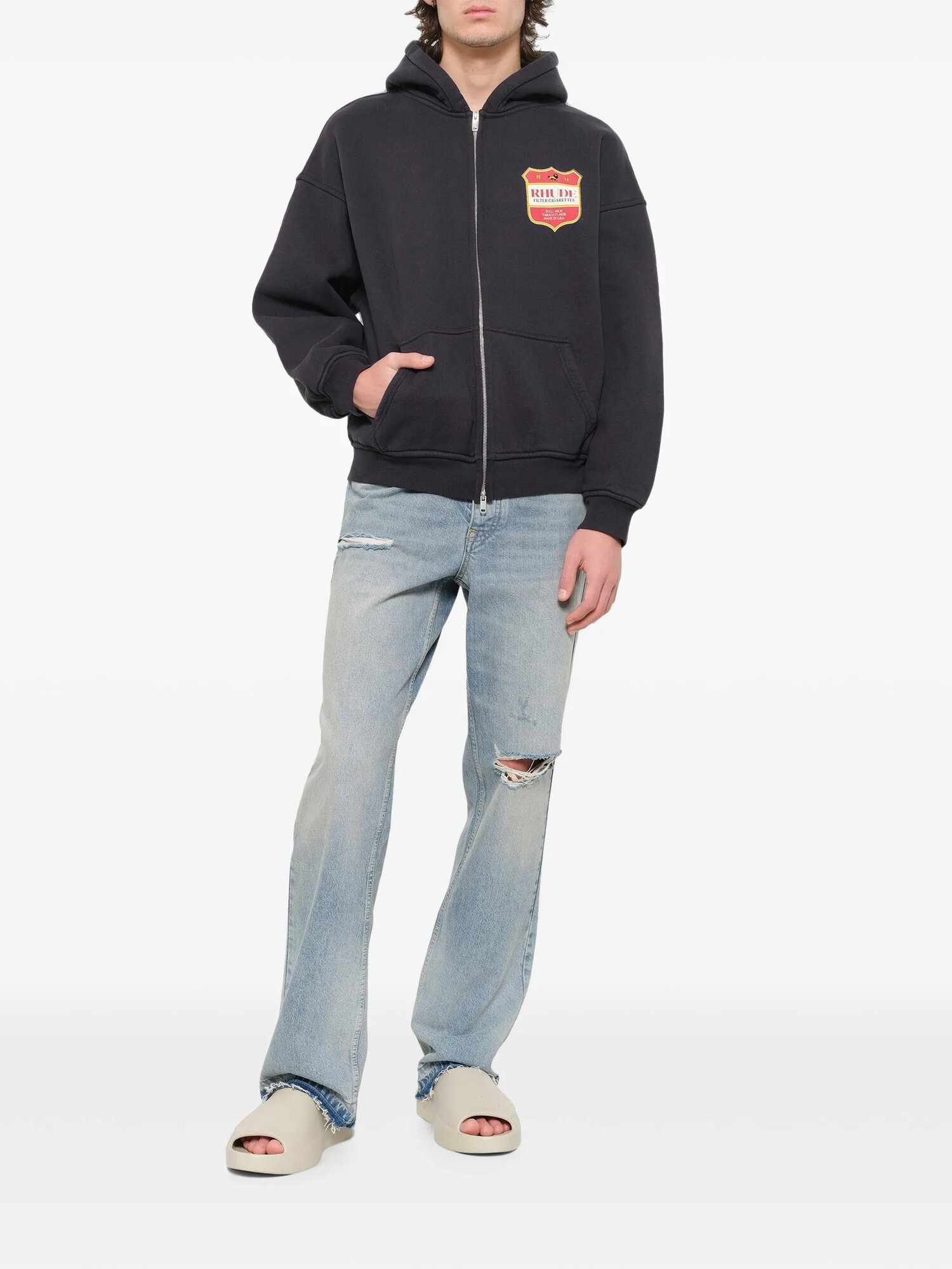Худи Rhude Filtaro Crest zip-up hoodie, размер 52 — фото 1